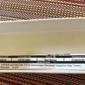 TOVA Diamonique | Jewelry | Tova Diamonique Simulated Sapphire Halo ...